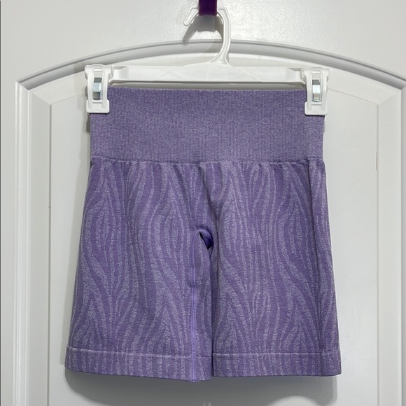 None | Shorts | 52 Purple Highwaisted Bike Shorts With Textured Fabric ...